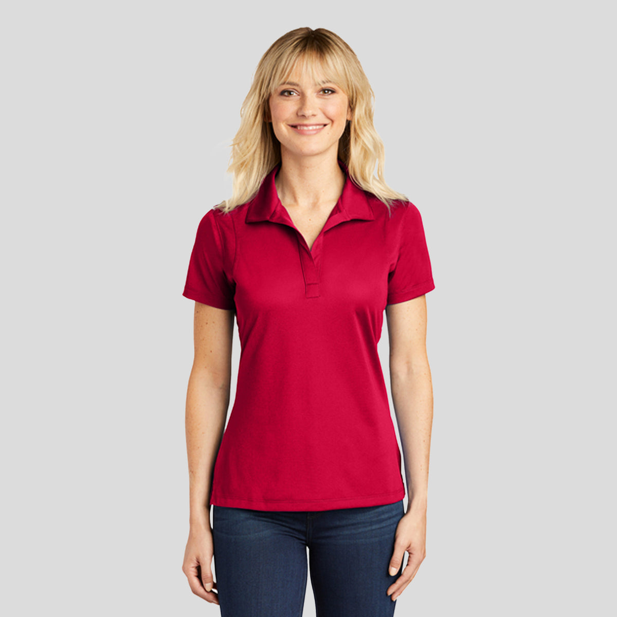 Women's Micropique Sport-Wick® Polo | Deep Red – Robert's Medical Uniforms