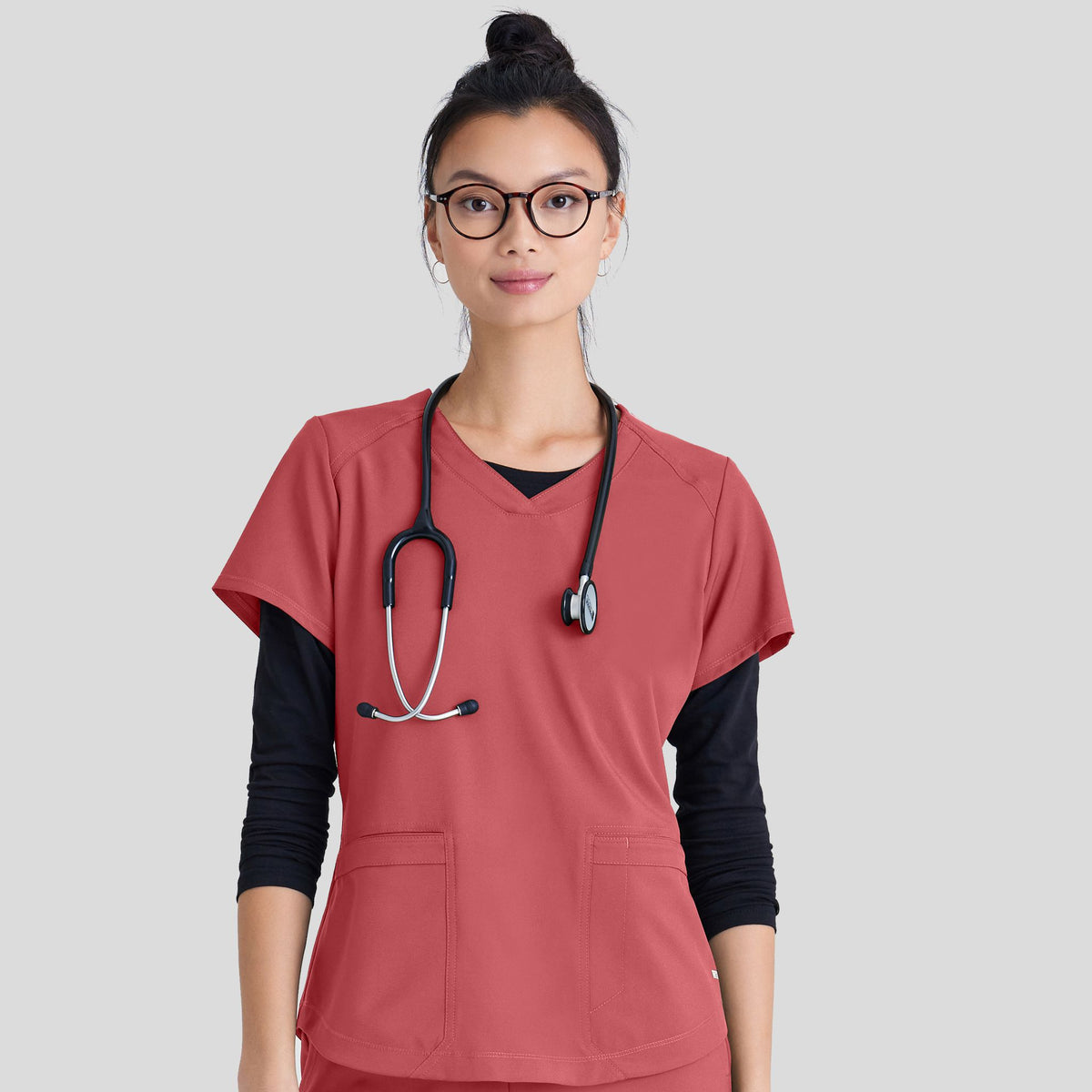 Rhythm Scrub Top | Desert Rouge – Robert's Medical Uniforms