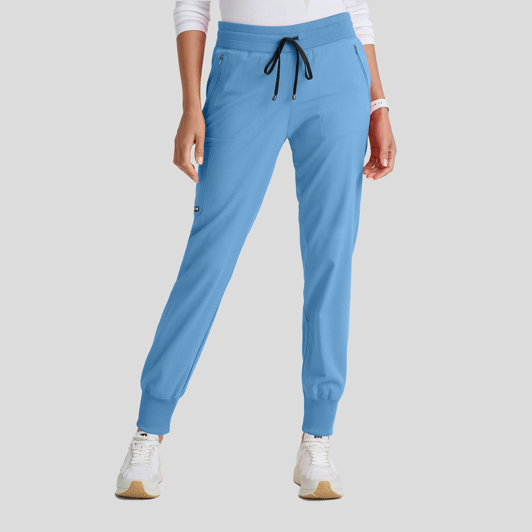Eden 5-Pocket Mid-Rise Jogger Scrub Pant | Black – Robert's Medical ...