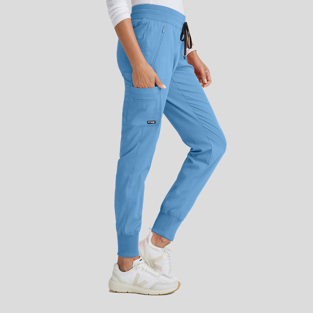 Eden 5-Pocket Mid-Rise Jogger Scrub Pant | Black – Robert's Medical ...