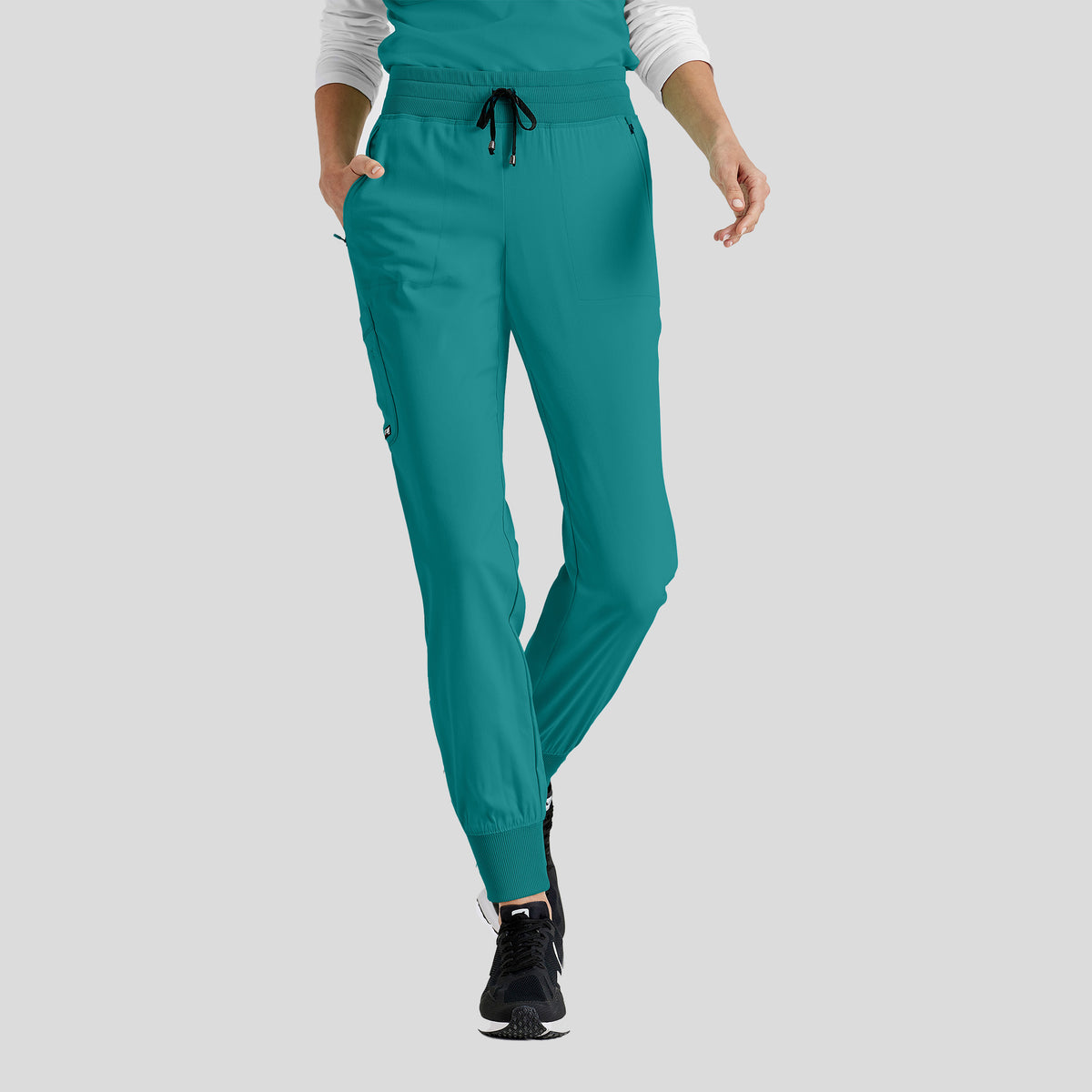 Eden 5-Pocket Mid-Rise Jogger Scrub Pant | Teal – Robert's Medical Uniforms