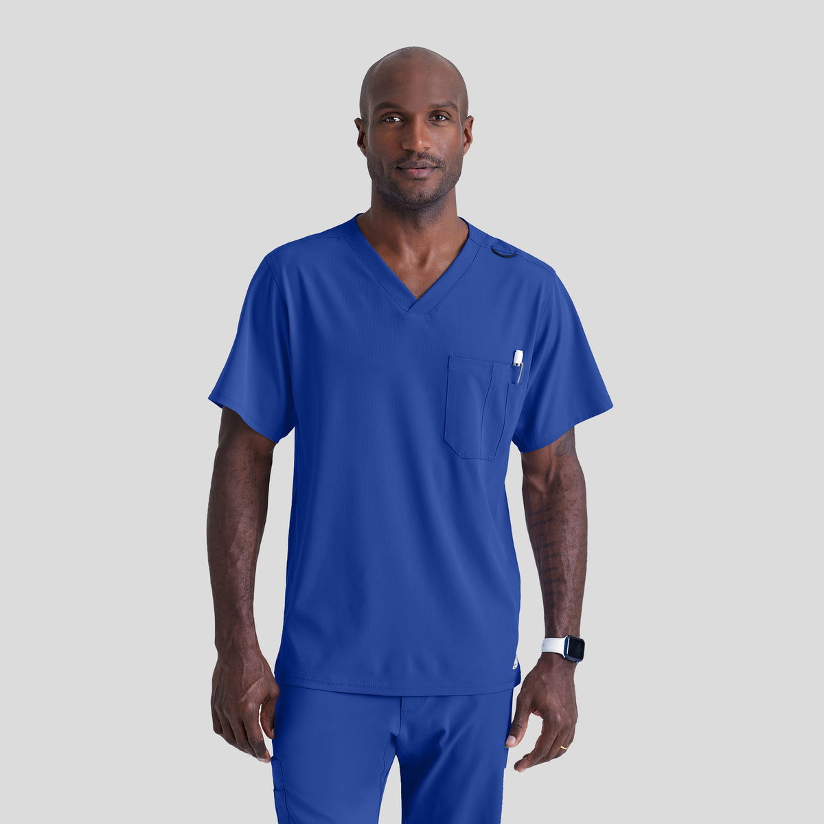 Men's Structure 1-Pocket V-Neck Scrub Top | Galaxy – Robert's Medical ...