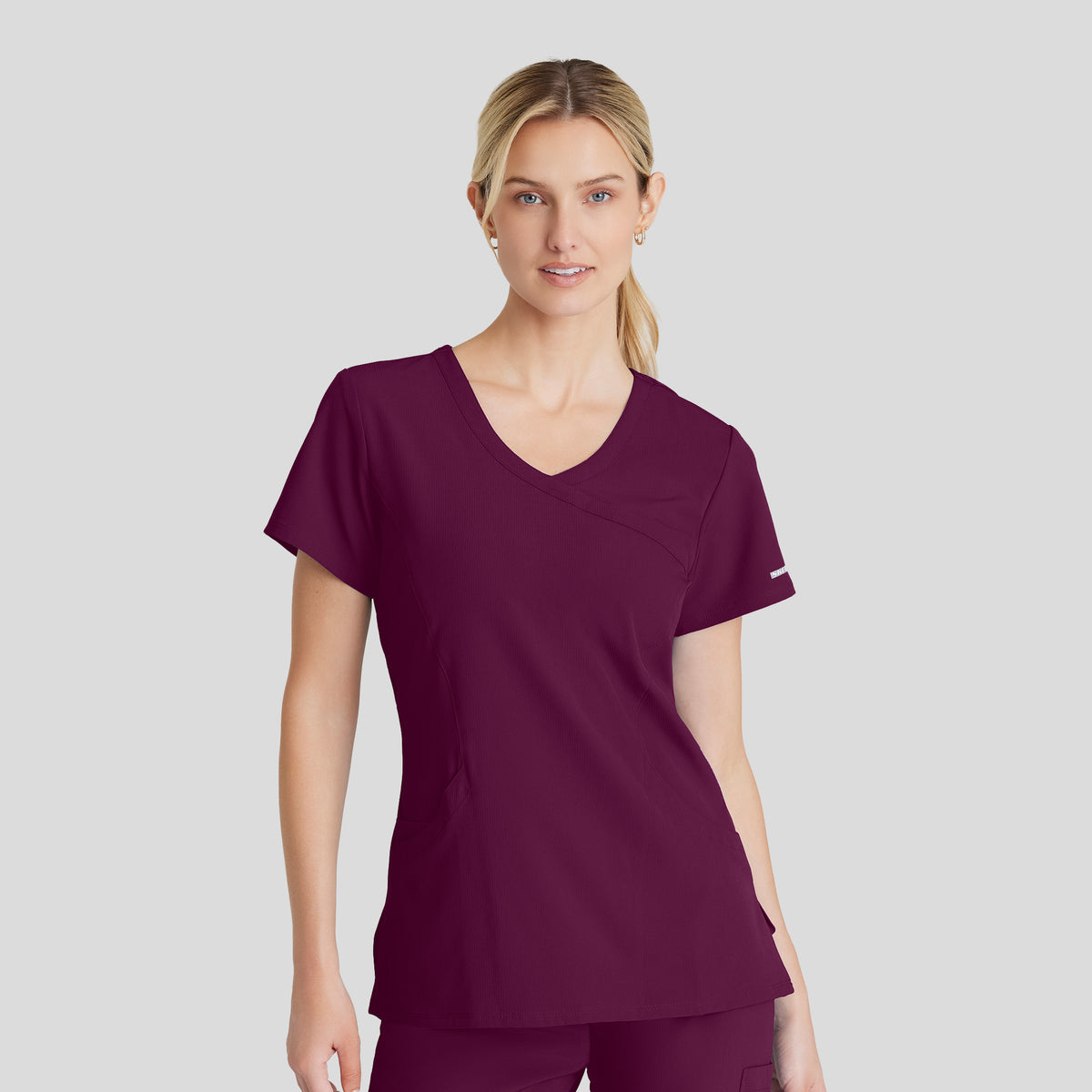 Reliance 3-Pocket Crossover V-Neck Scrub Top | Wine – Robert's Medical ...