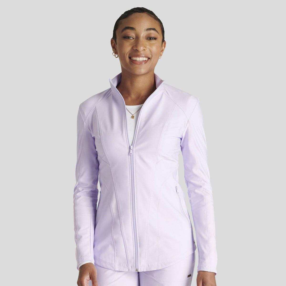 Zip Front Jacket | Lavender Haze – Robert's Medical Uniforms