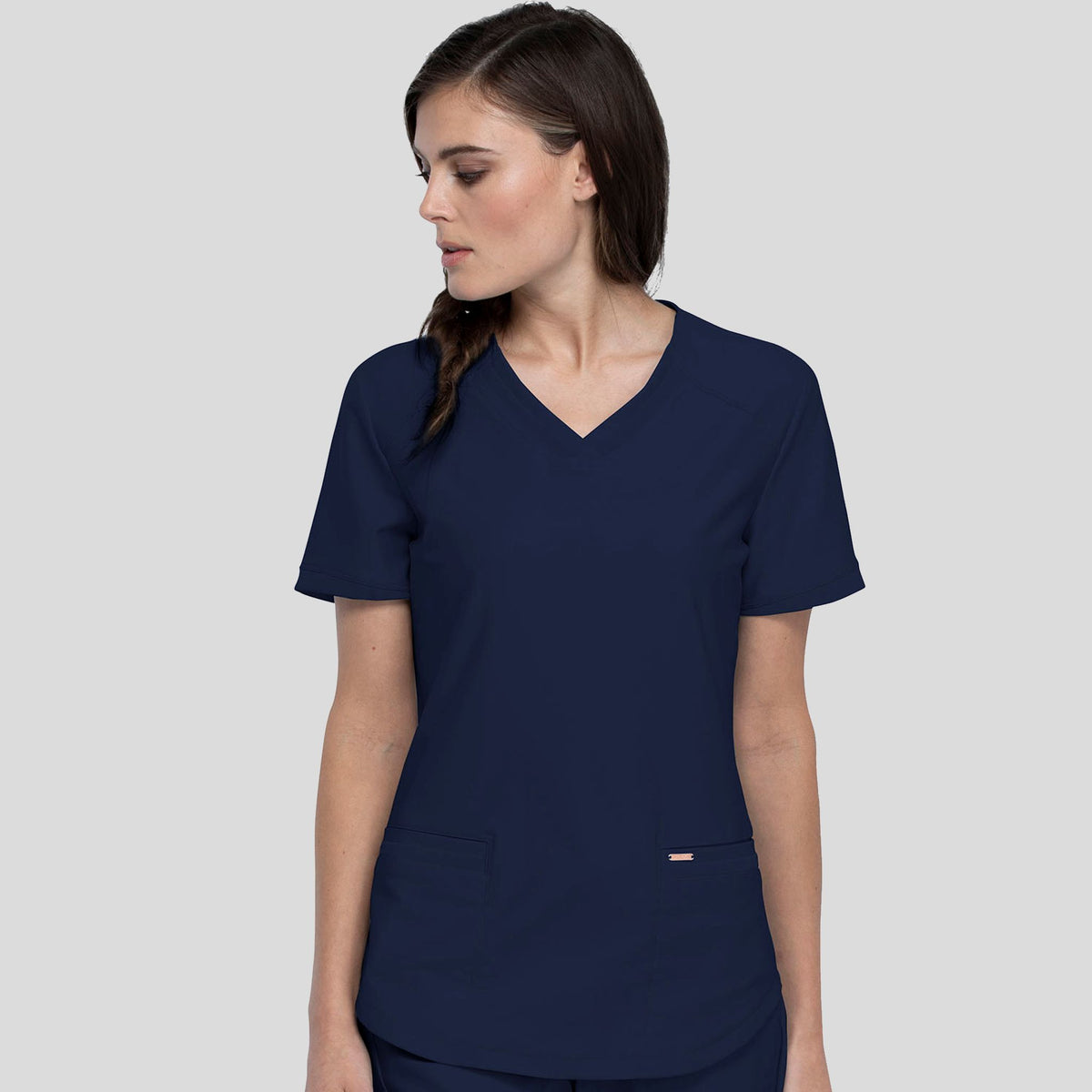 V-Neck Top | Navy – Robert's Medical Uniforms