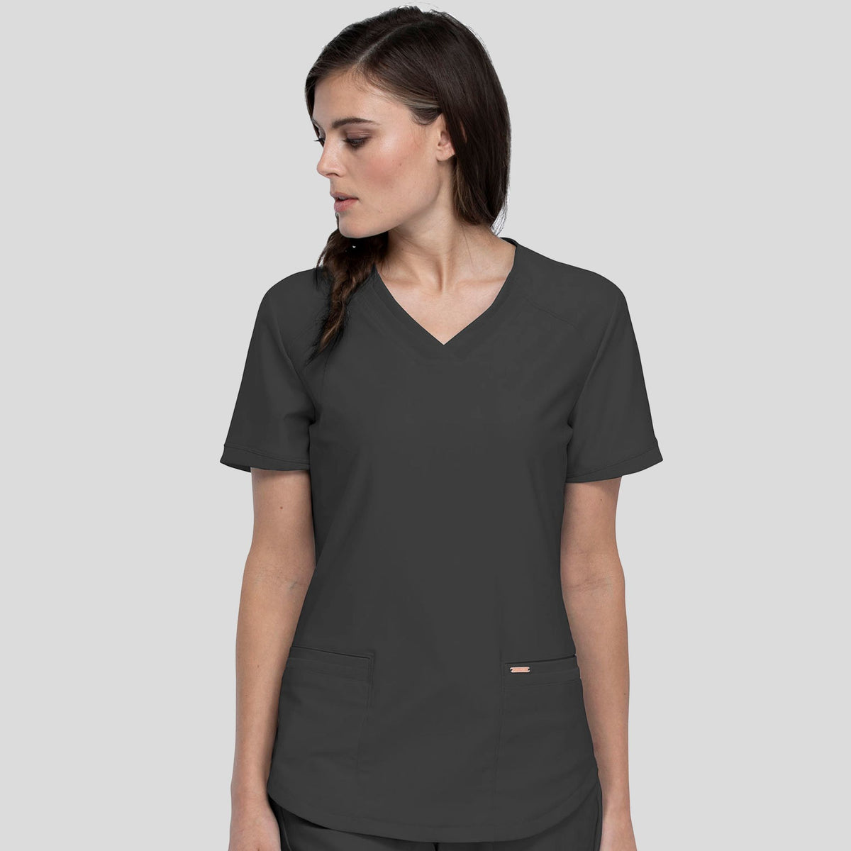 V-Neck Top | Pewter – Robert's Medical Uniforms
