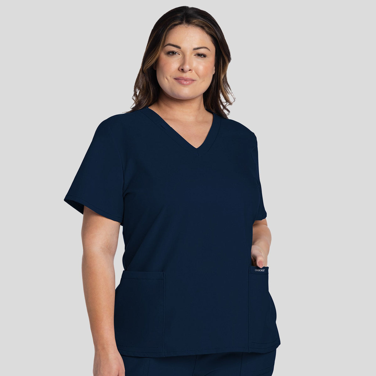 V-Neck Top | Navy – Robert's Medical Uniforms