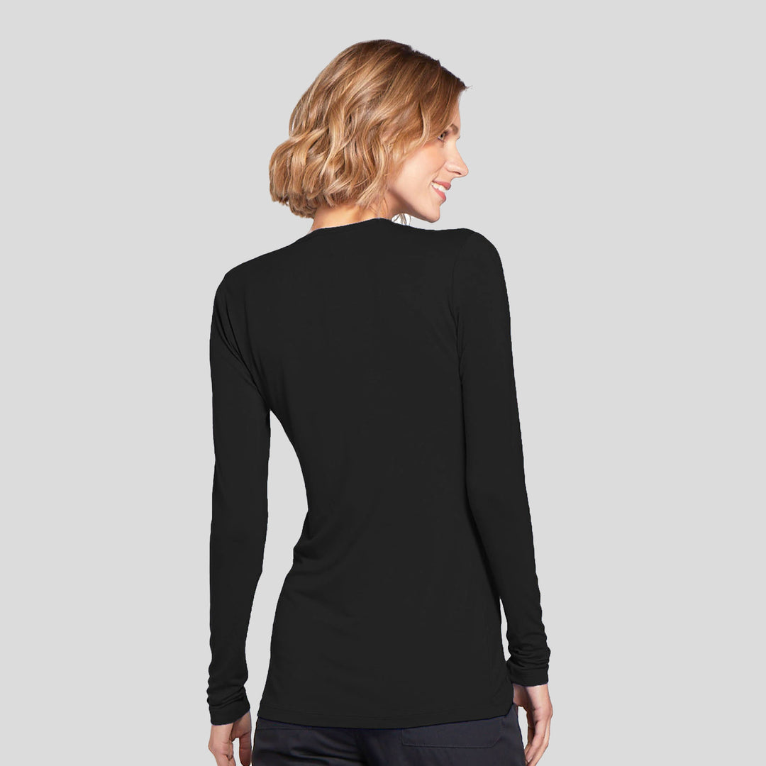 Long Sleeve Knit Underscrub | White – Robert's Medical Uniforms