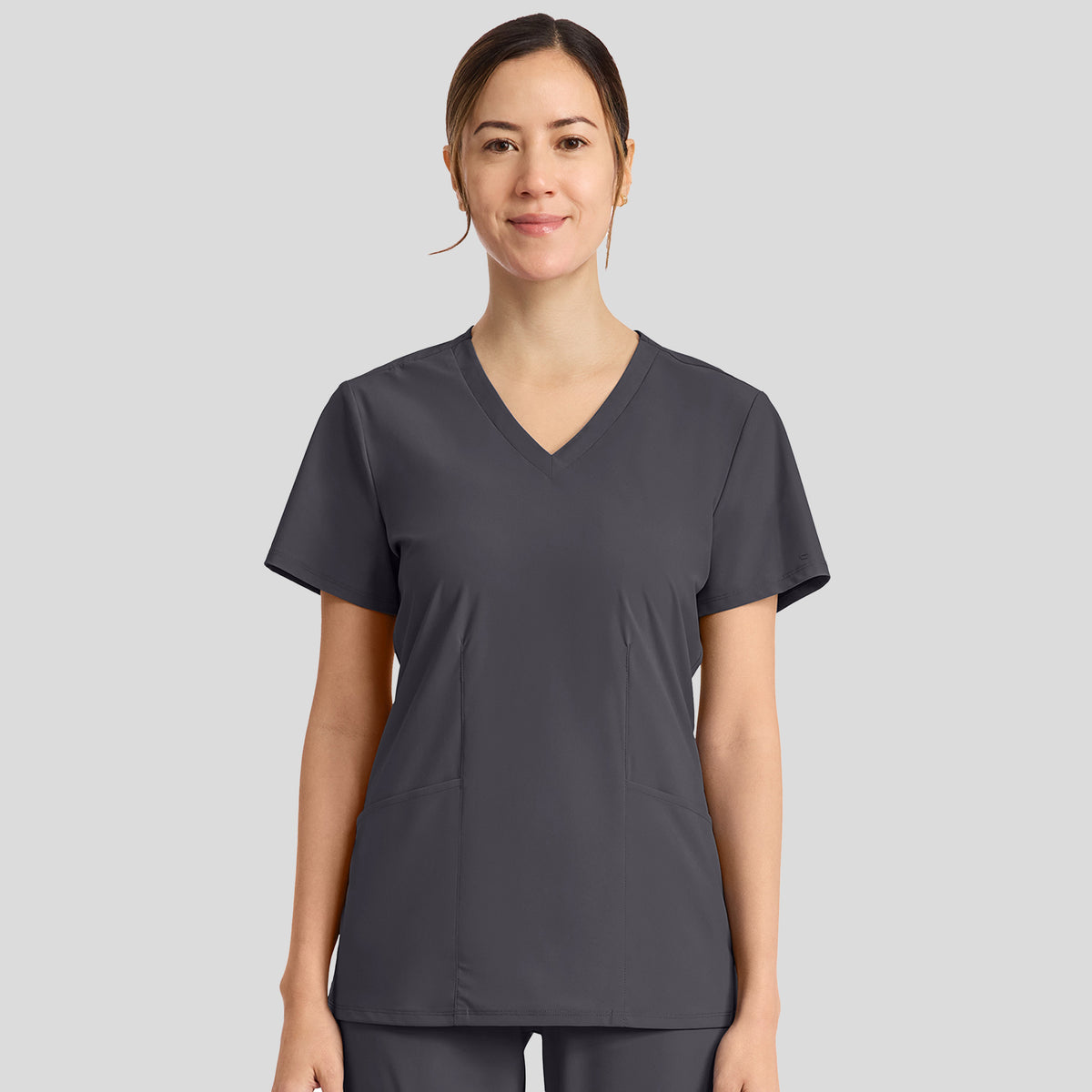 Infinity Pursuit V-Neck Top | Pewter – Robert's Medical Uniforms