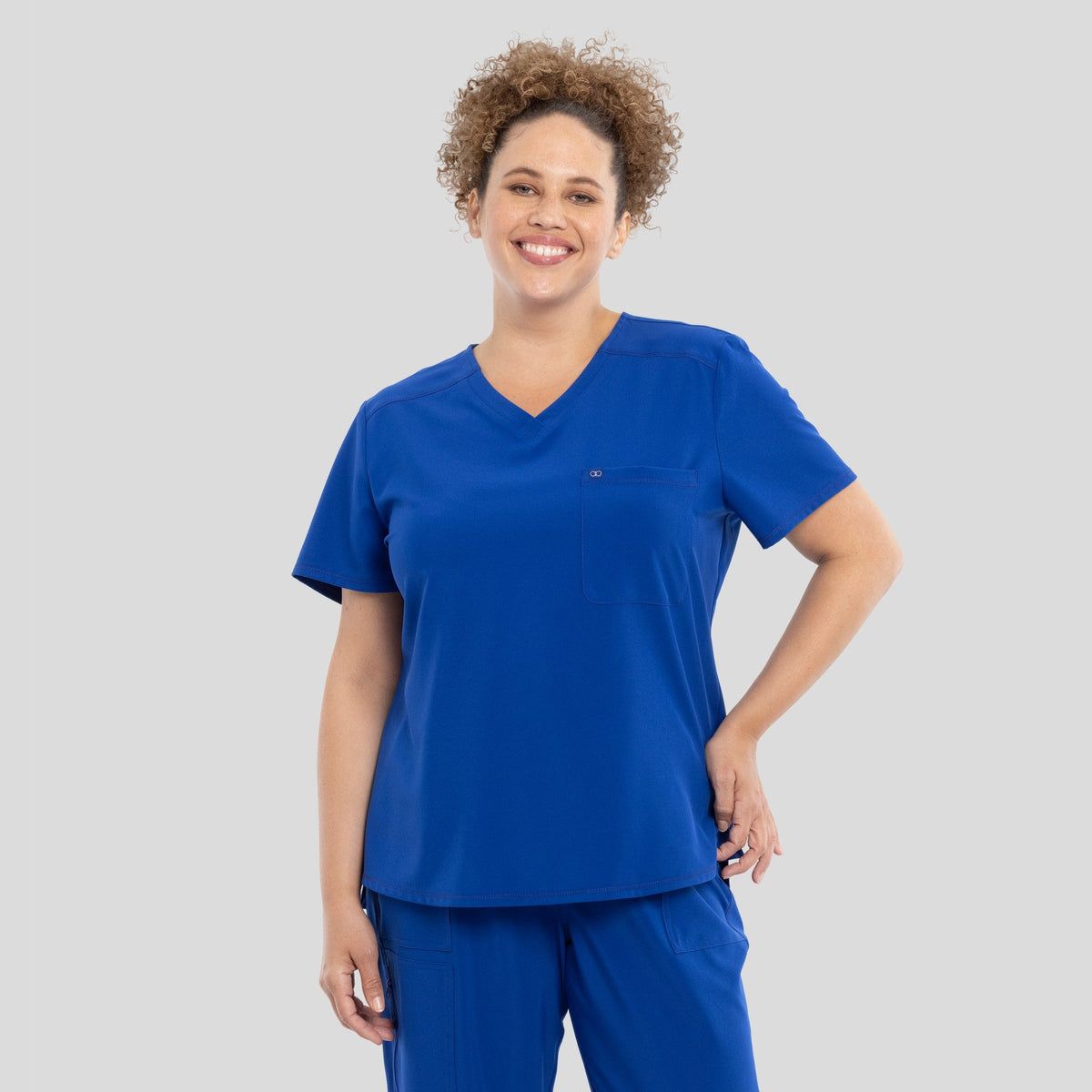 Tuckable V-Neck Top | Galaxy – Robert's Medical Uniforms