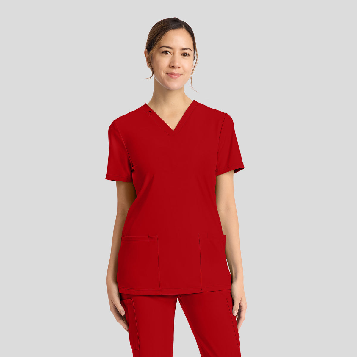 Achieve 2-Pocket Scrub Top | Red – Robert's Medical Uniforms