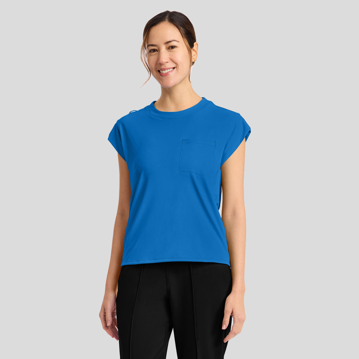 Achieve Crew Neck Scrub Top | True Blue – Robert's Medical Uniforms