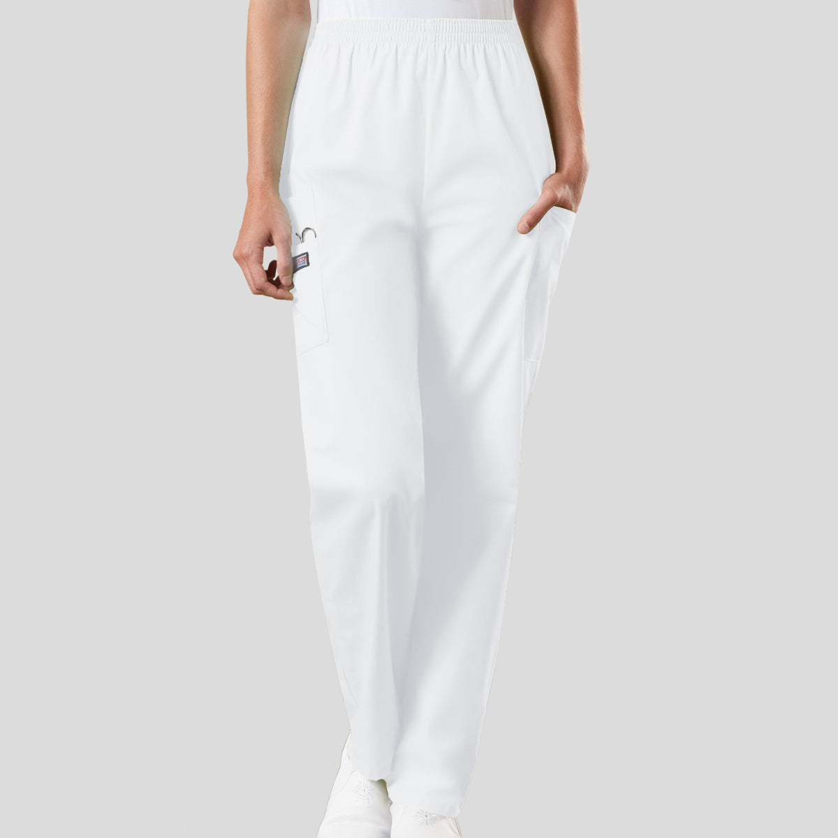 Elastic Waist Utility Scrub Pant | White – Robert's Medical Uniforms