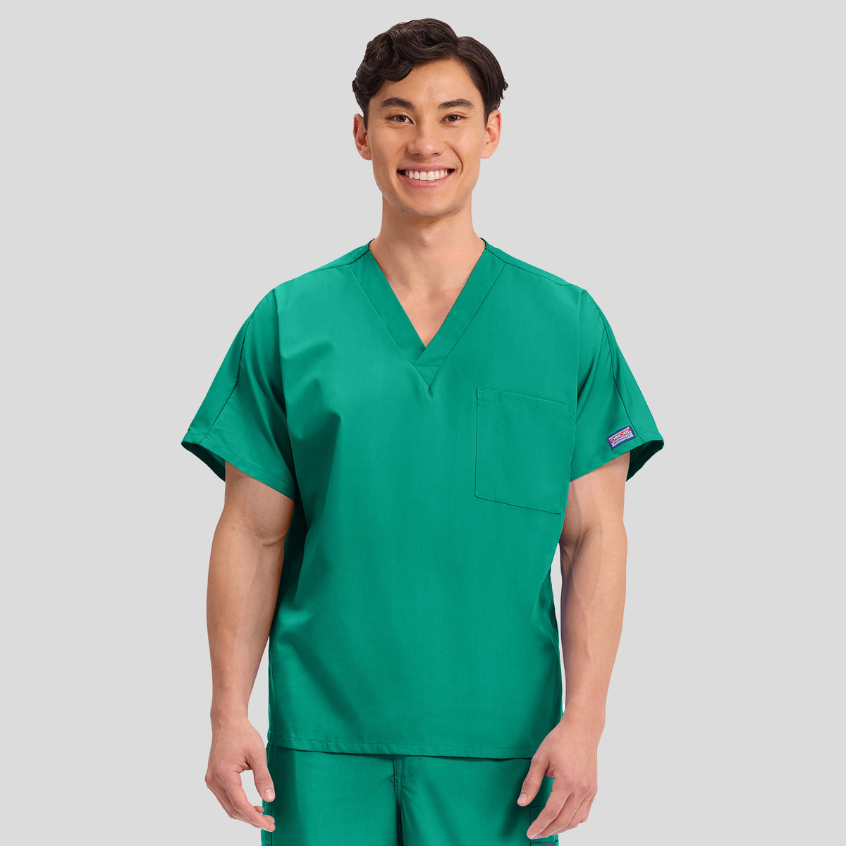 Unisex V-Neck 1 Pocket | Surgical Green – Robert's Medical Uniforms