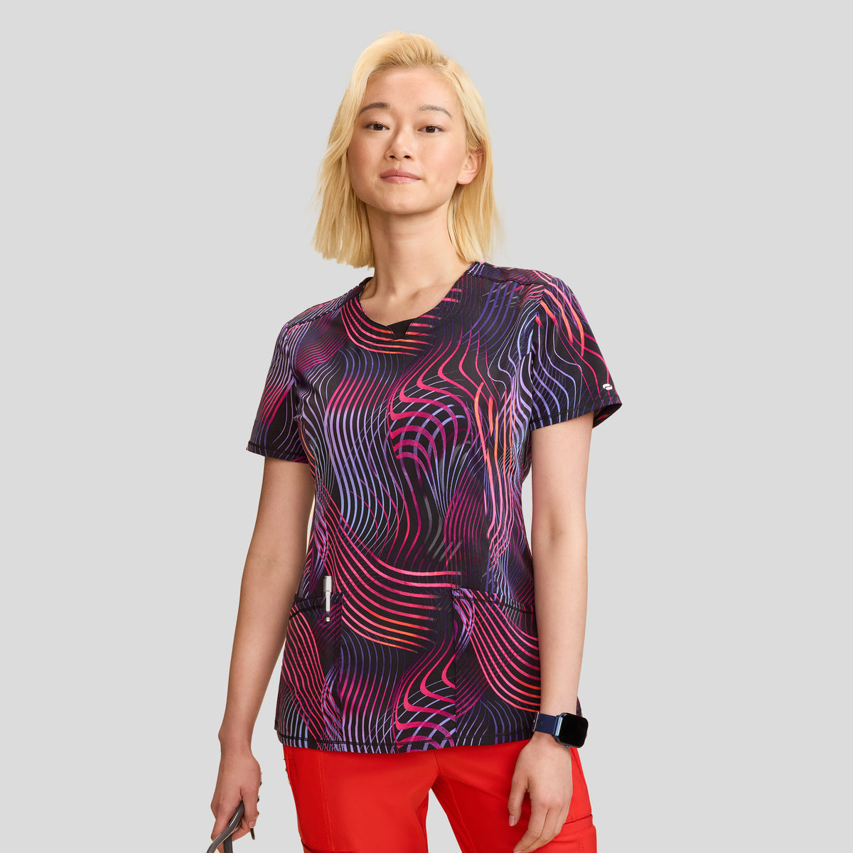 Digital Wavelength Print Top – Robert's Medical Uniforms