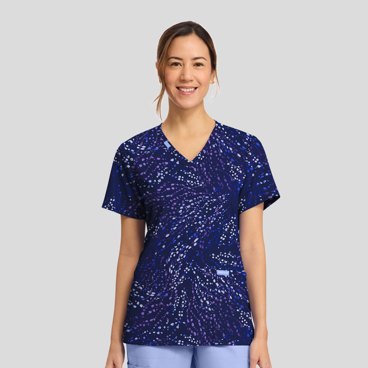 Women's Wild Specks Print Scrub Top – Robert's Medical Uniforms