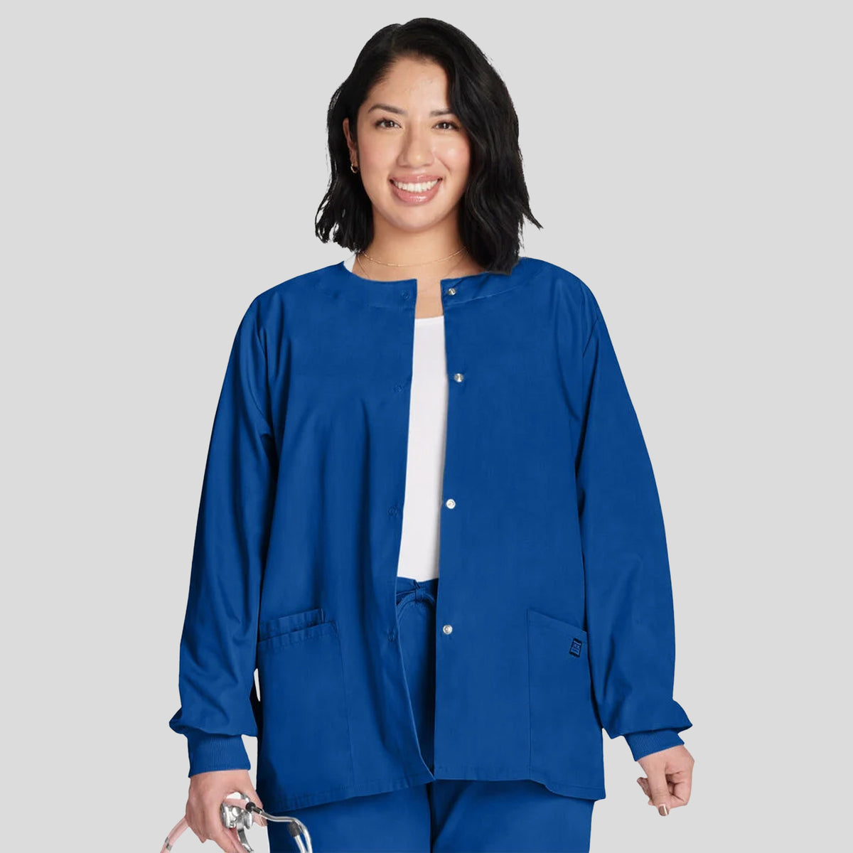 Women's Snap Front Jacket | Galaxy – Robert's Medical Uniforms