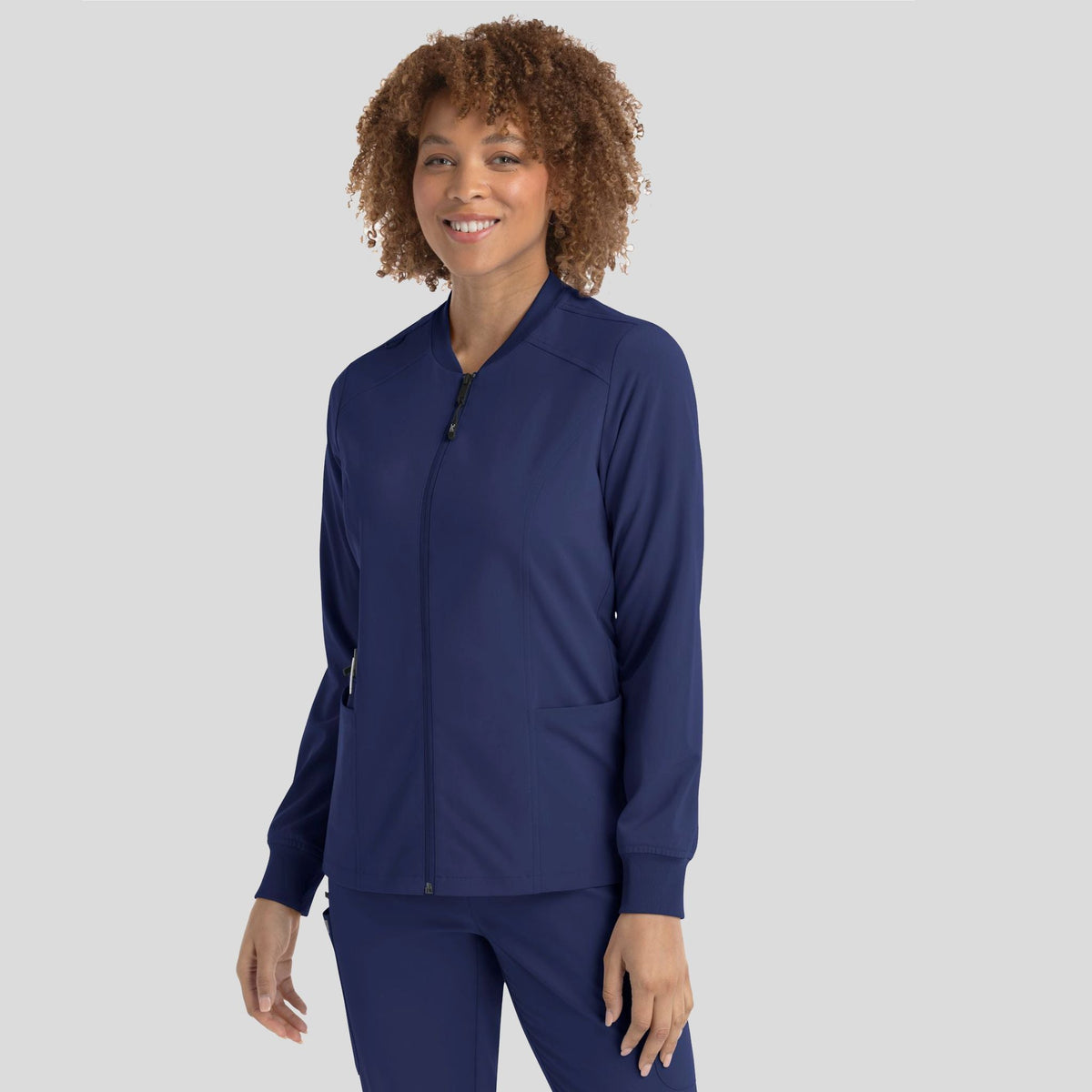 Women’s Zip Jacket | Navy – Robert's Medical Uniforms