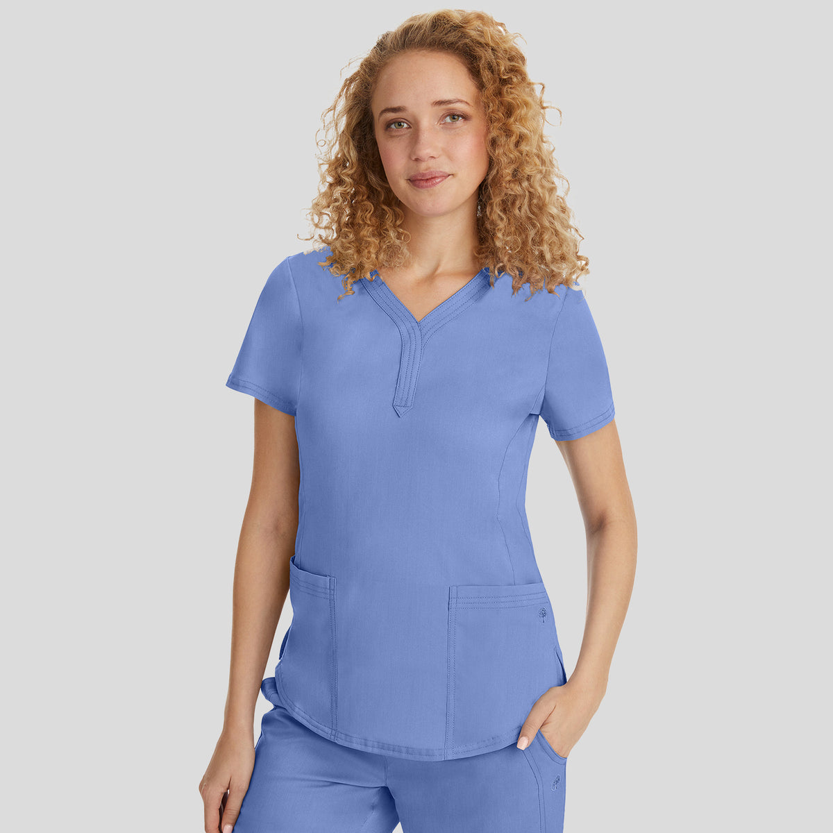 Jane Y-Neck Scrub Top | Ciel – Robert's Medical Uniforms