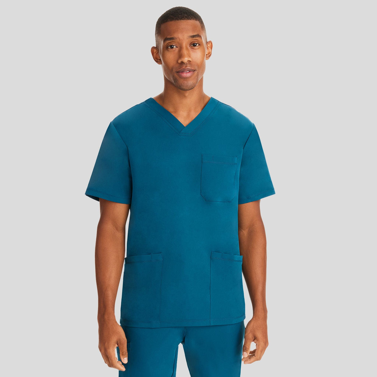 Men's Matthew V-Neck Solid Scrub Top | Caribbean – Robert's Medical ...