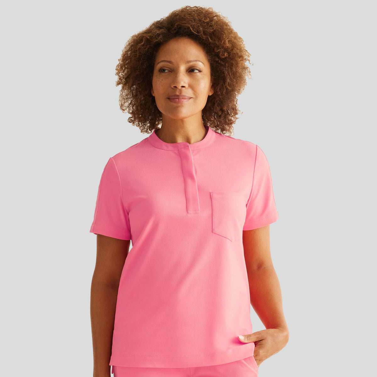 Women's Kate Scrub Top | French Pink – Robert's Medical Uniforms