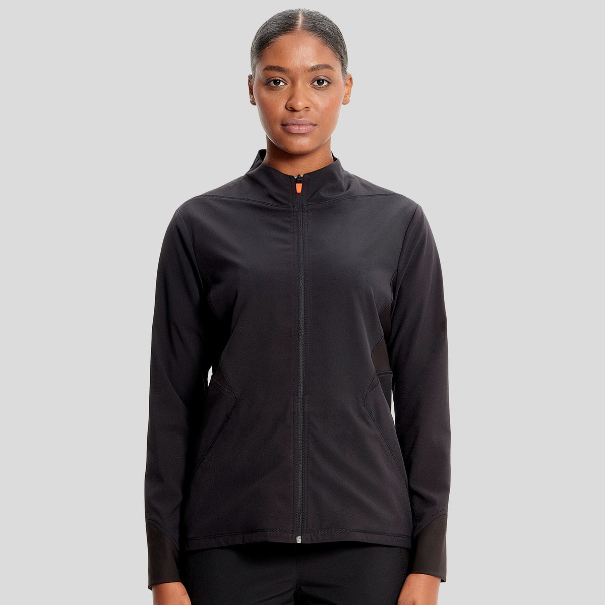 Zip Front Jacket | Black – Robert's Medical Uniforms