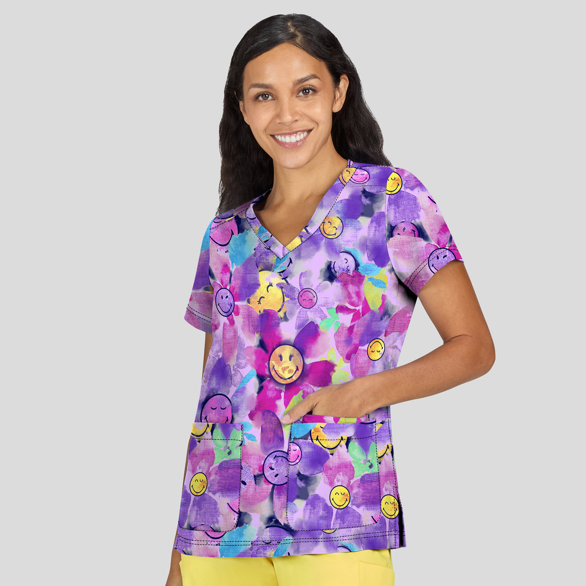 SmileyWorld Adoring Top | Happy Daze – Robert's Medical Uniforms