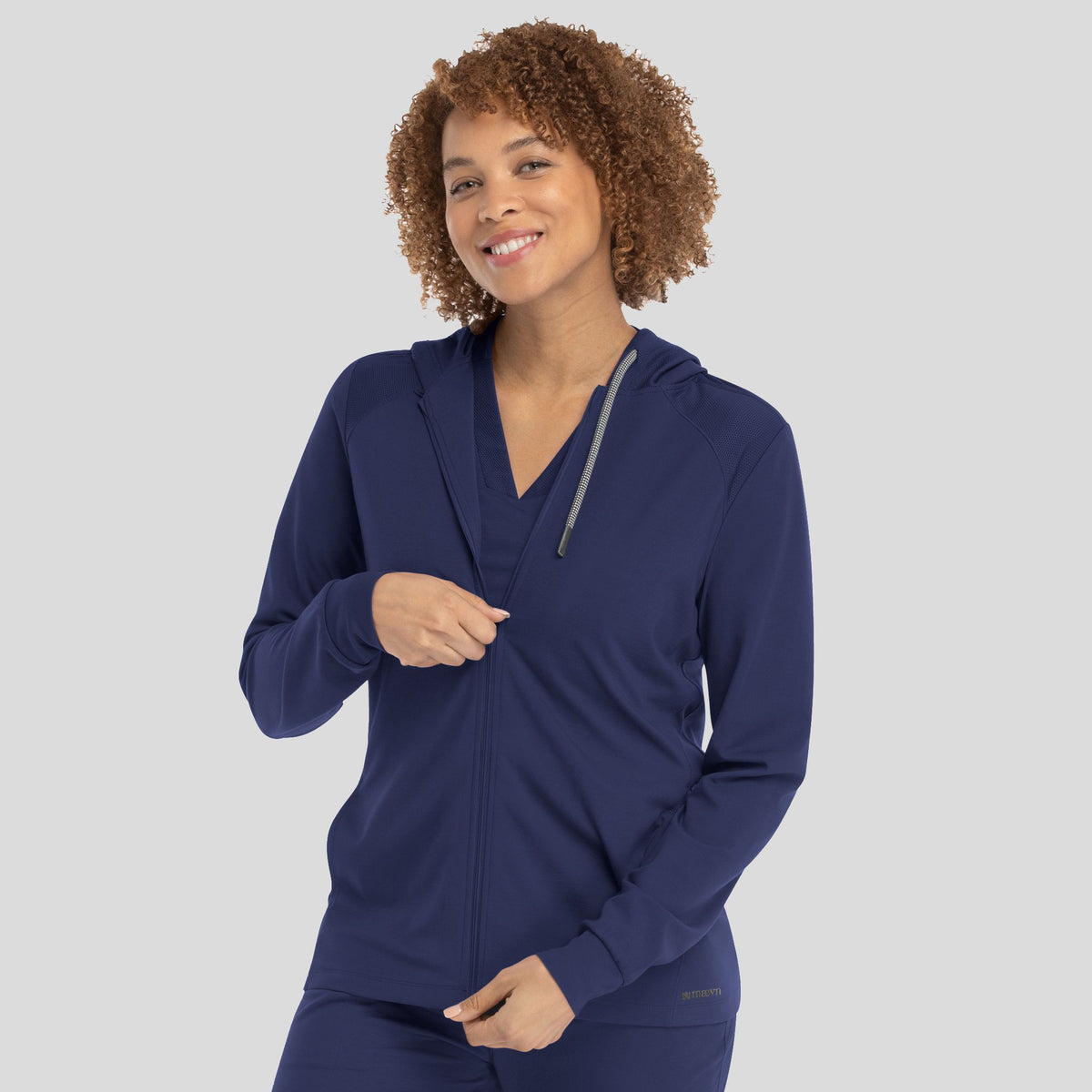 Women's Hooded Zip Front Jacket | Navy – Robert's Medical Uniforms
