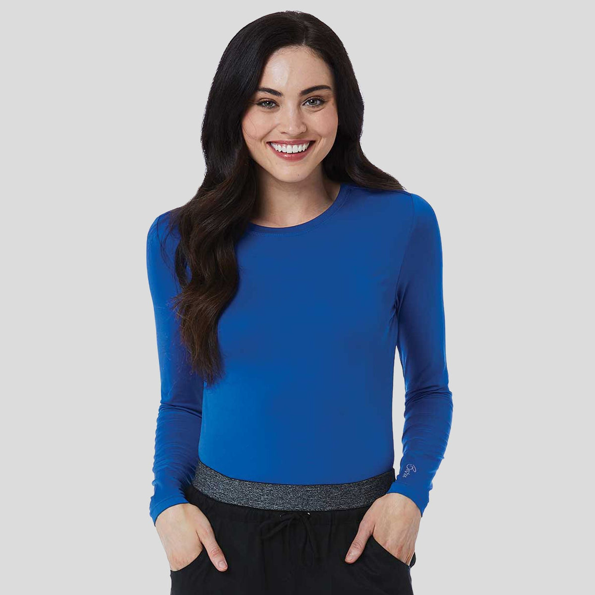 Women's Basic Long Sleeve Under Scrub Tee | Royal – Robert's Medical ...