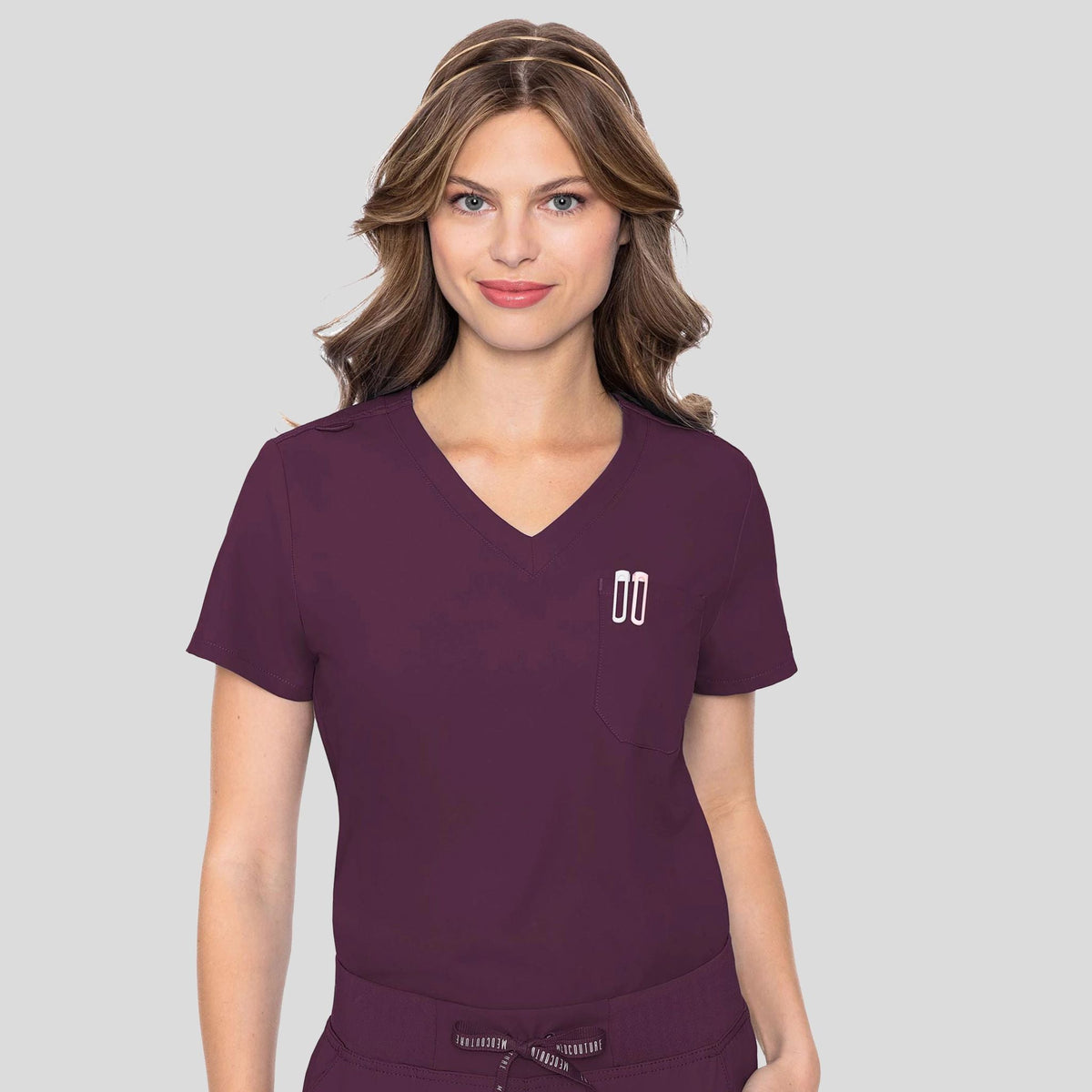 One Pocket Top | Wine – Robert's Medical Uniforms