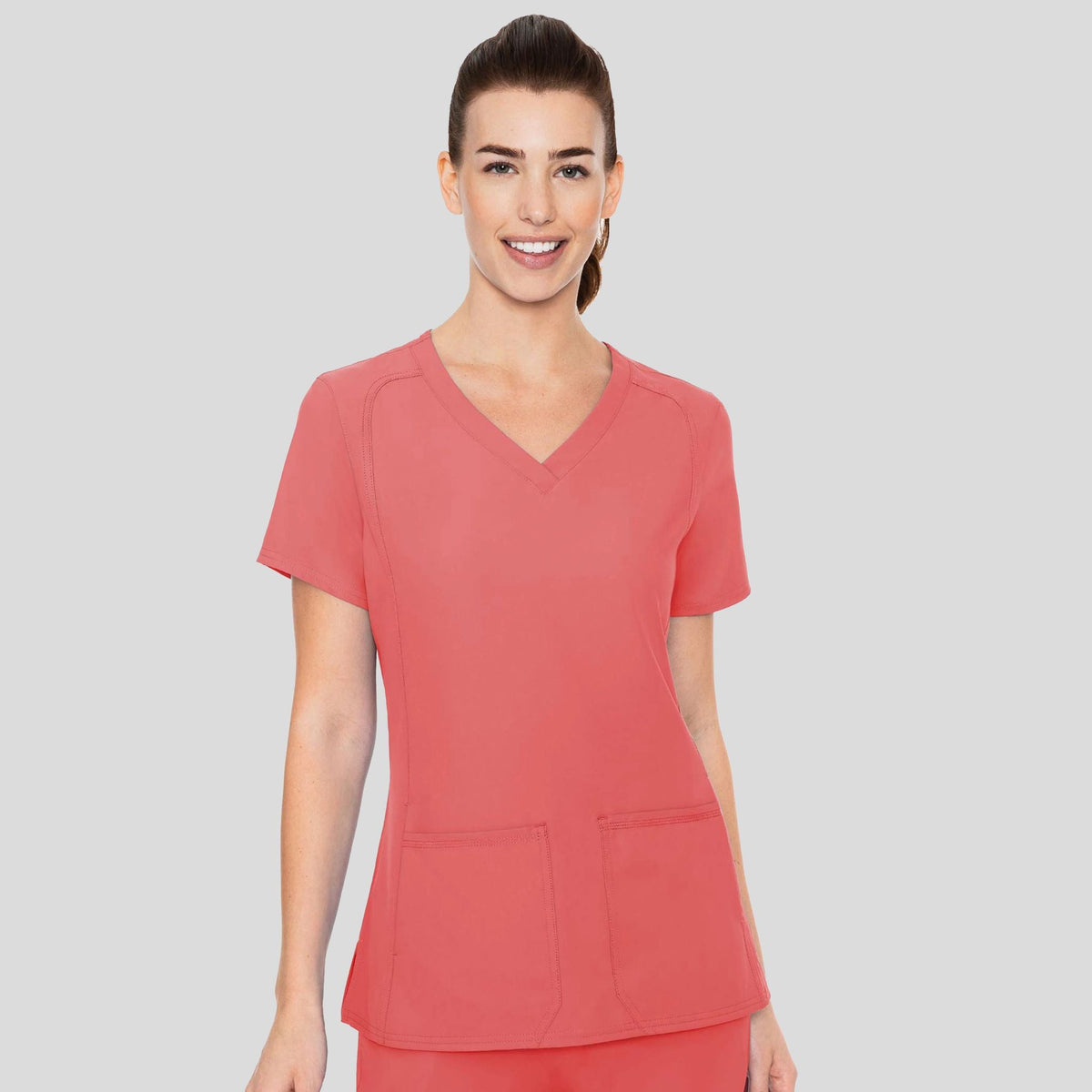 Side Pocket Top | Coral – Robert's Medical Uniforms