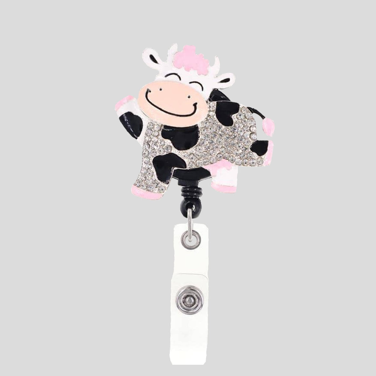 Cow Sparkle and Shine Rhinestone Badge Holder – Robert's Medical Uniforms