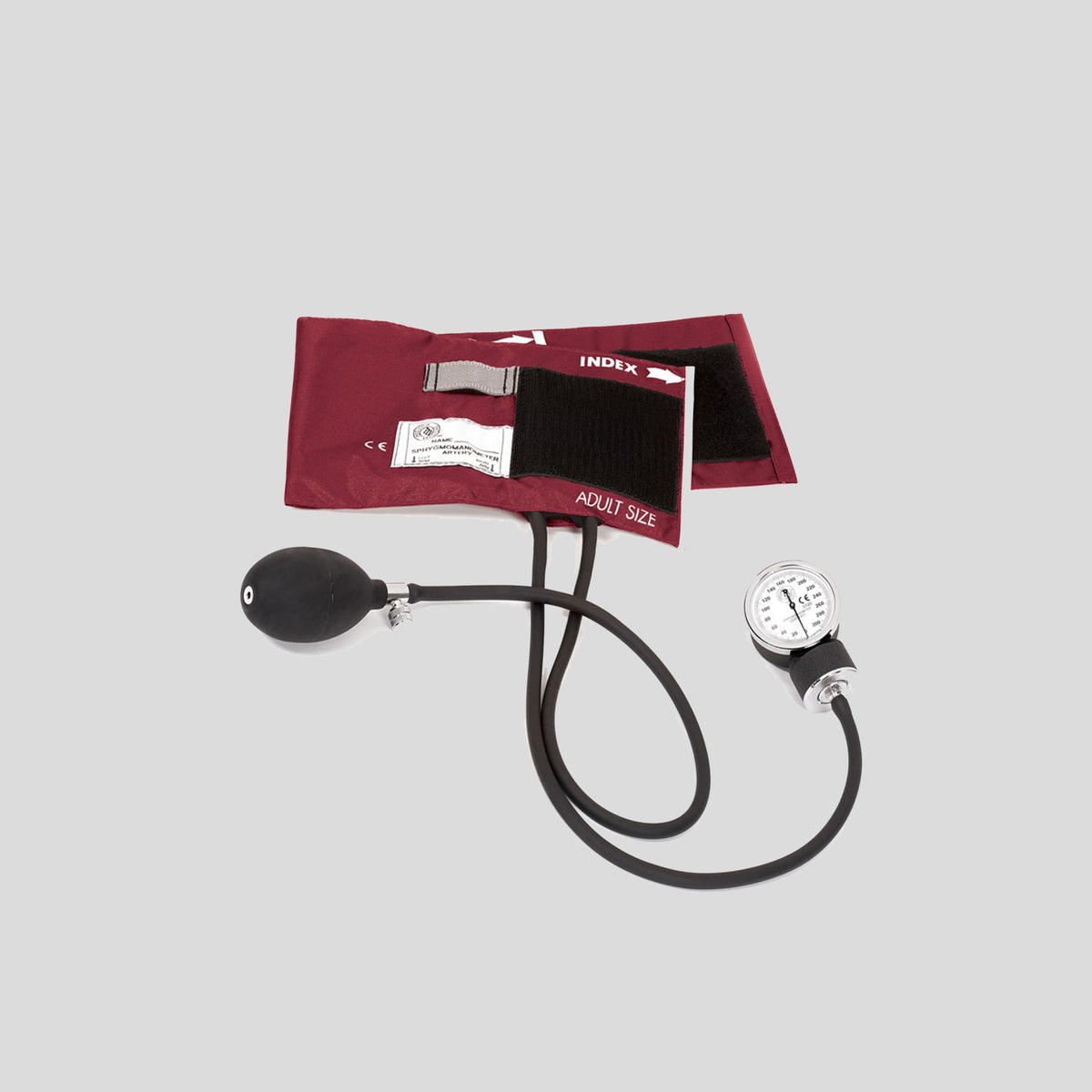 Premium Adult Aneroid Sphygmomanometer | Burgundy – Robert's Medical ...