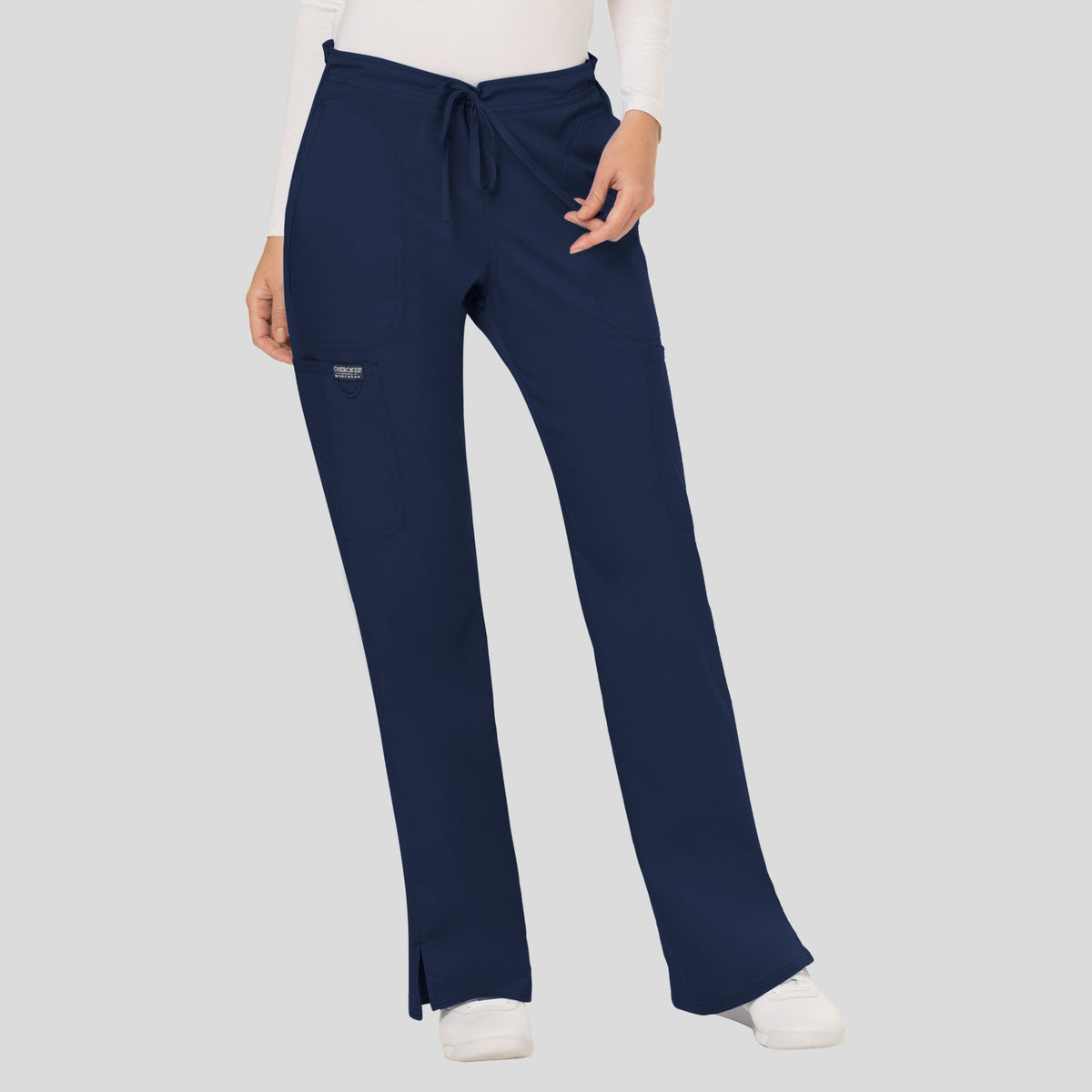 Women's Drawstring Flare Scrub Pant | Navy – Robert's Medical Uniforms