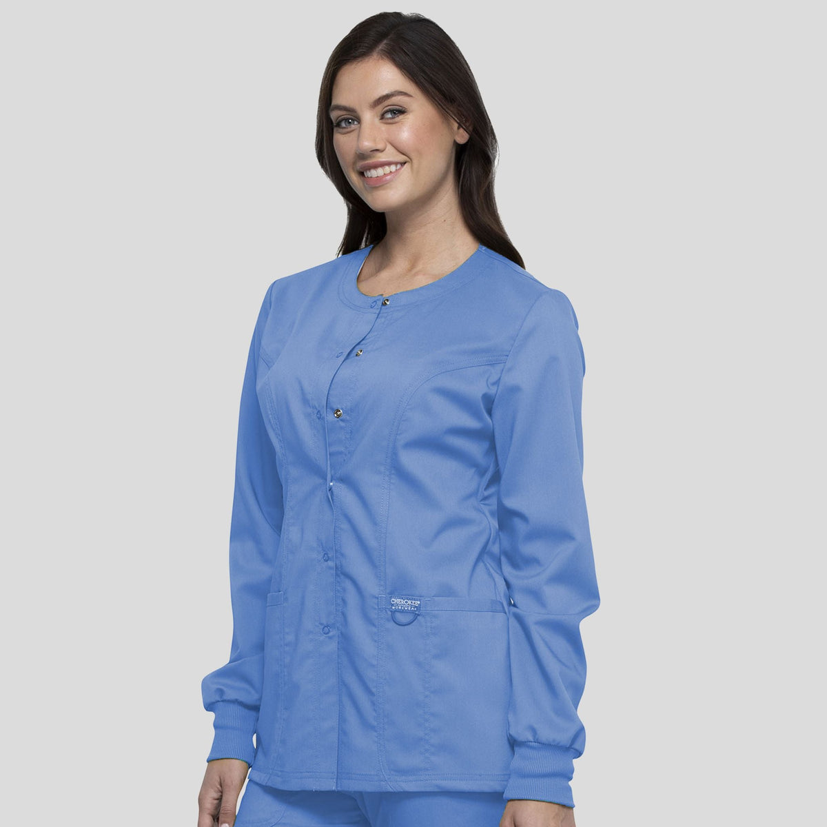 Women's Snap Front Solid Scrub Jacket | Ciel – Robert's Medical Uniforms