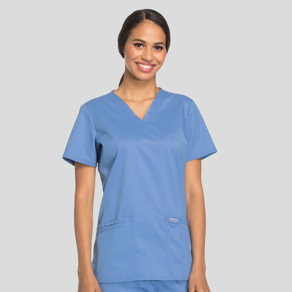 Women's V-Neck Solid Scrub Top | Ciel – Robert's Medical Uniforms