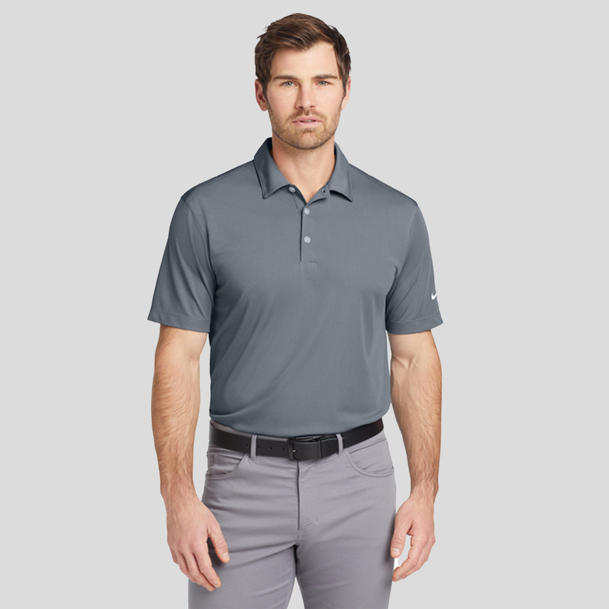 Dri-FIT Vertical Mesh Polo | Cool Grey – Robert's Medical Uniforms