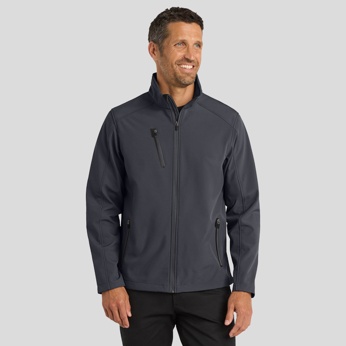 Welded Soft Shell Jacket | Battleship Grey – Robert's Medical Uniforms