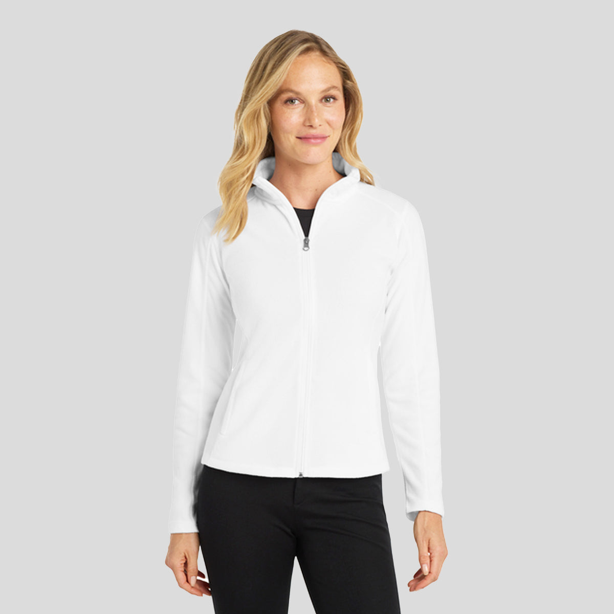Women's Microfleece Jacket | White – Robert's Medical Uniforms