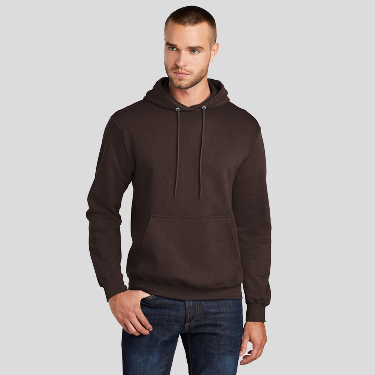 Core Fleece Pullover Hooded Sweatshirt | Dark Chocolate Brown – Robert ...