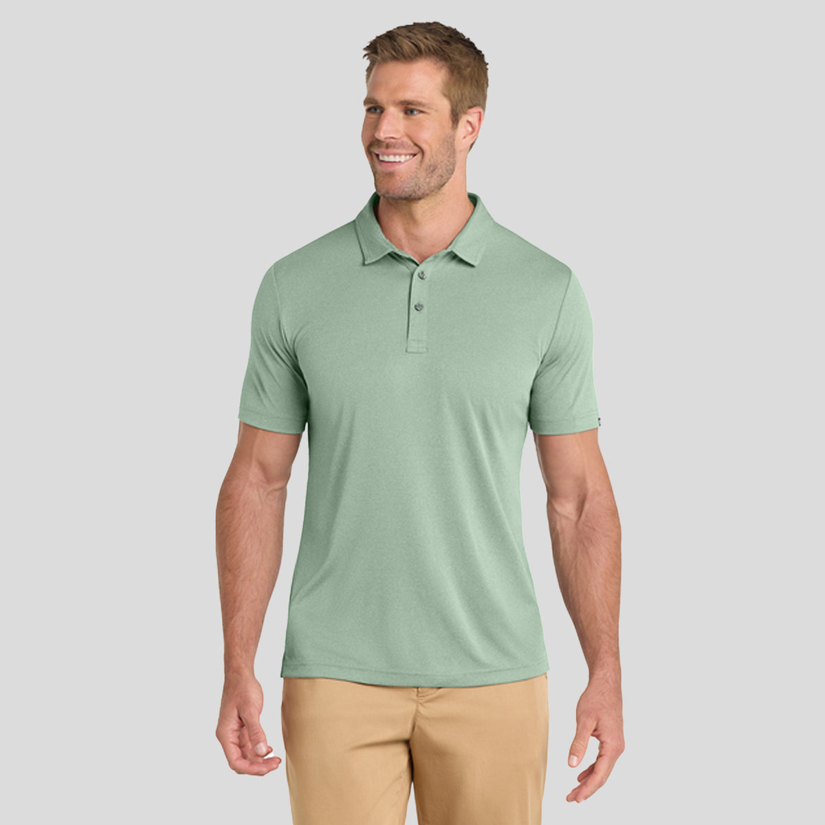 Coto Performance Polo | Beryl Green Heather – Robert's Medical Uniforms