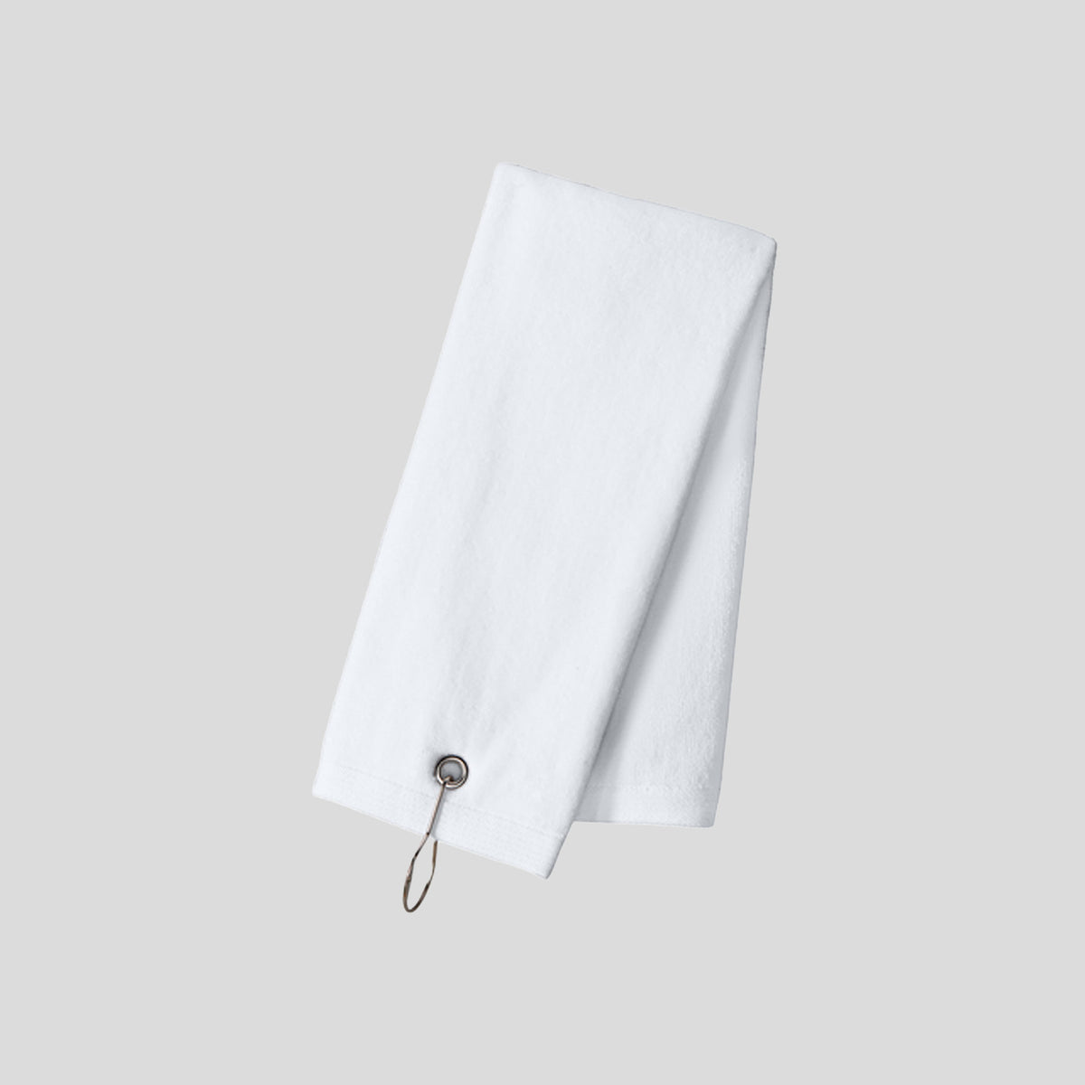 Grommeted Tri-Fold Golf Towel | White – Robert's Medical Uniforms