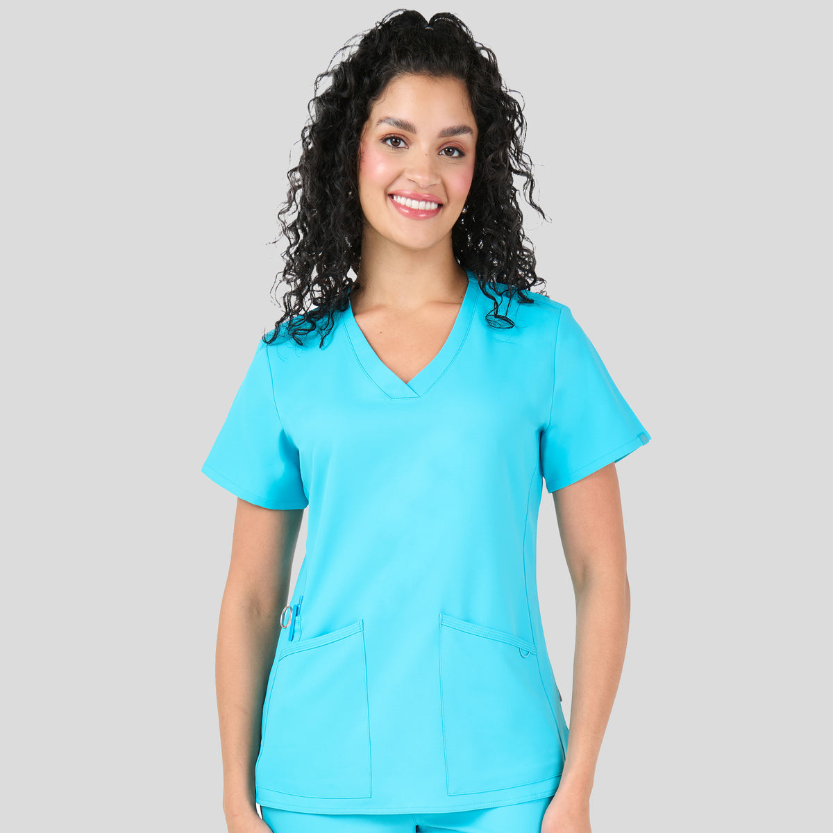 Focus V-Neck Top | Turquoise – Robert's Medical Uniforms