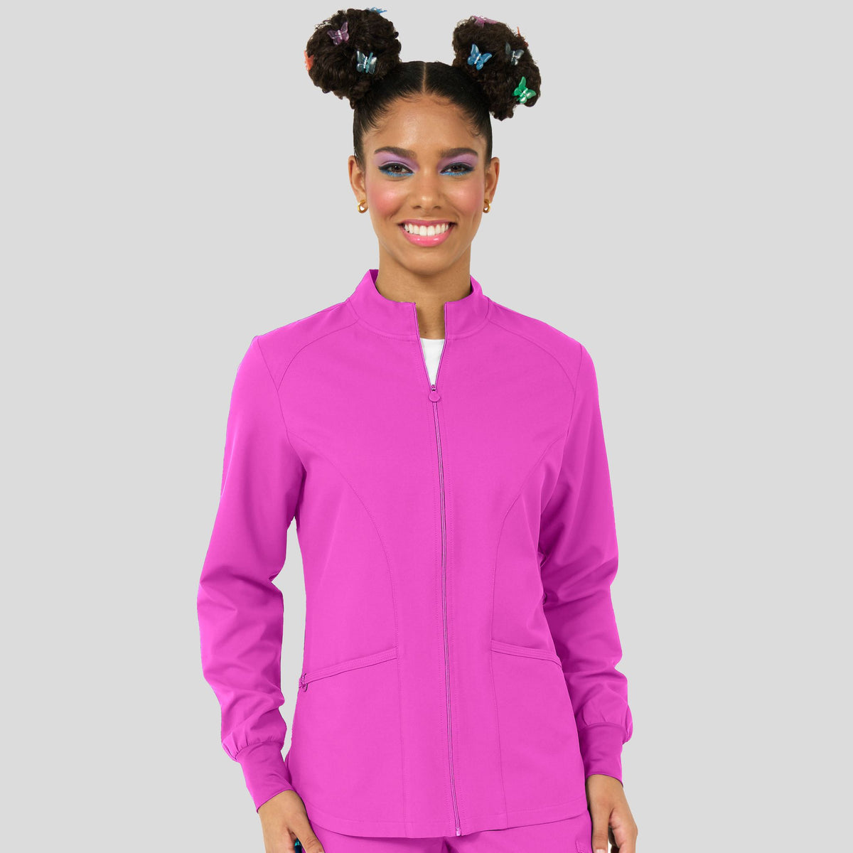 Comfort Warm Up Jacket | Orchid – Robert's Medical Uniforms
