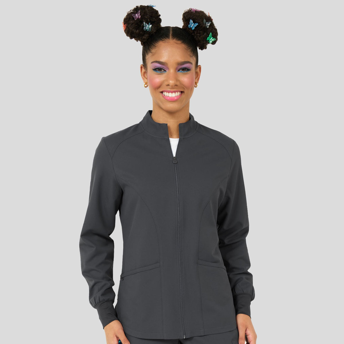 Comfort Warm Up Jacket | Pewter – Robert's Medical Uniforms