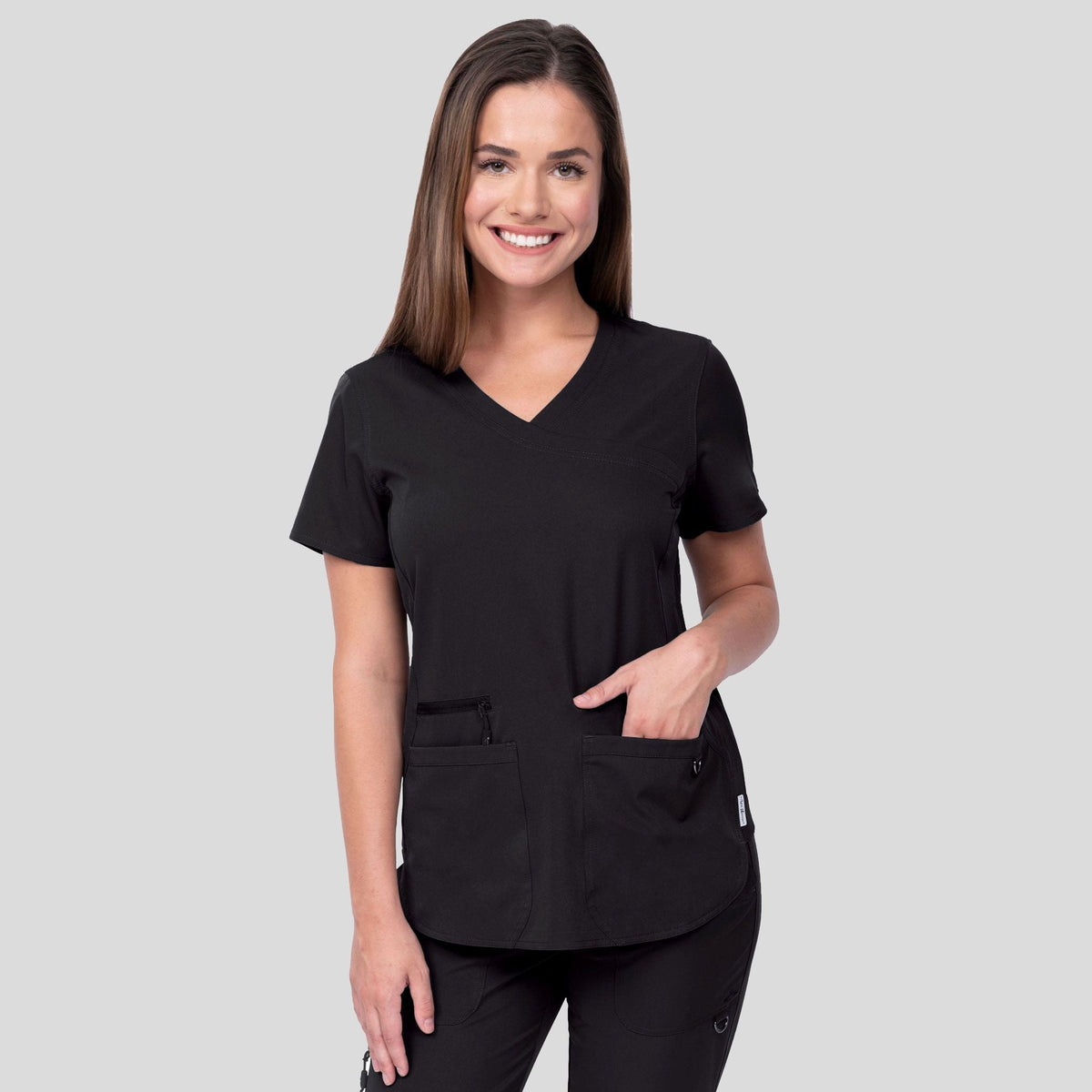 Madi Side Knit Top | Black – Robert's Medical Uniforms