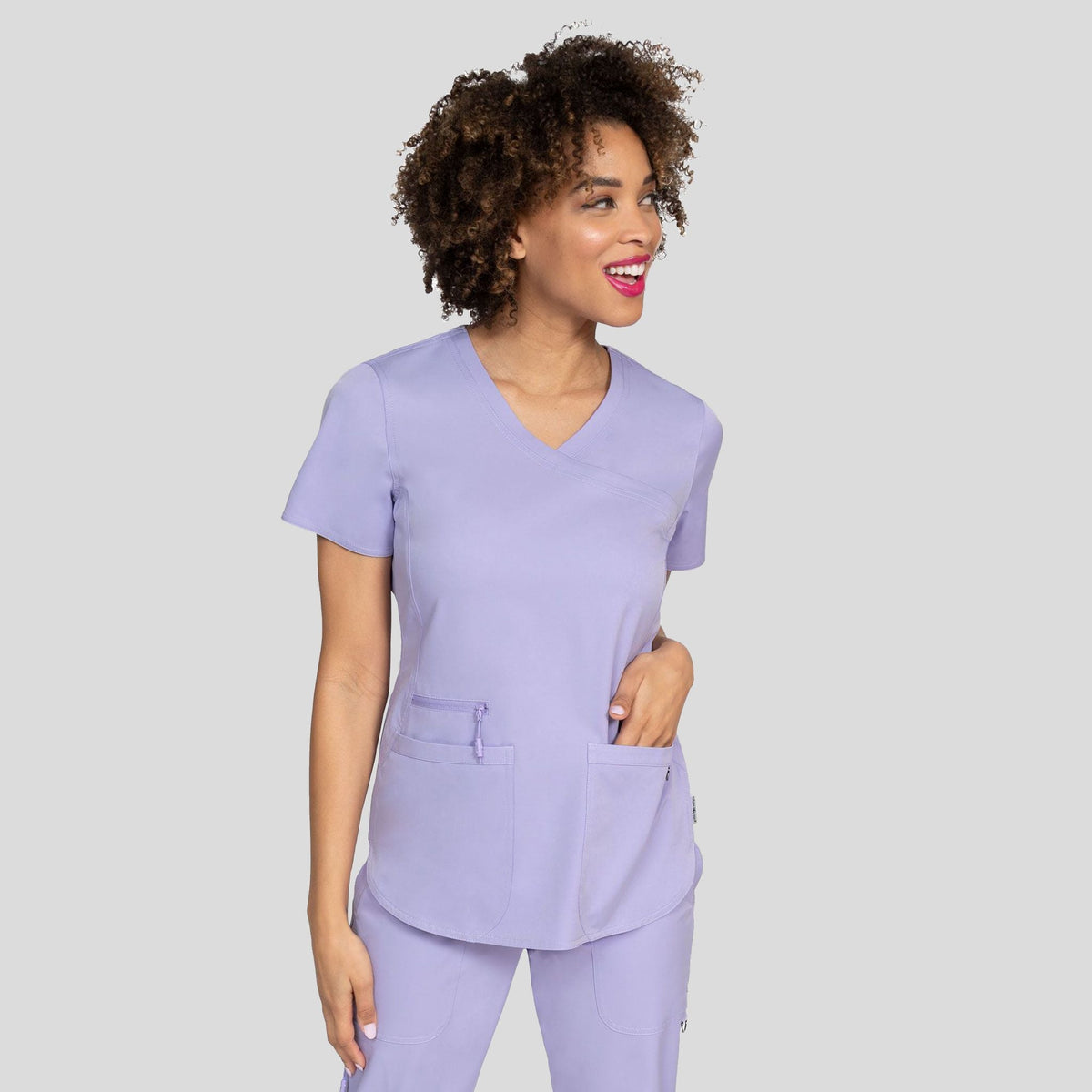 Madi Side Knit Top | Lavender – Robert's Medical Uniforms