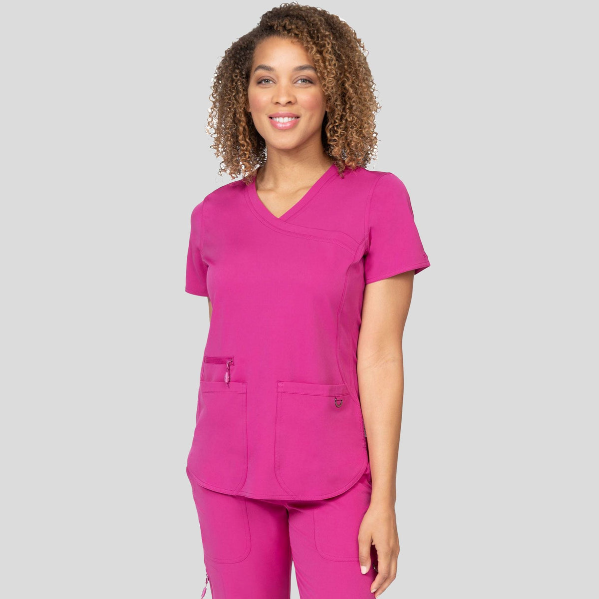 Madi Side Knit Top | Raspberry – Robert's Medical Uniforms