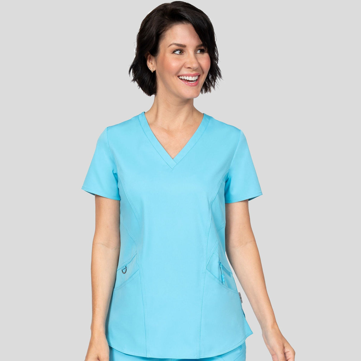 Ava Back Knit Top | Turquoise – Robert's Medical Uniforms